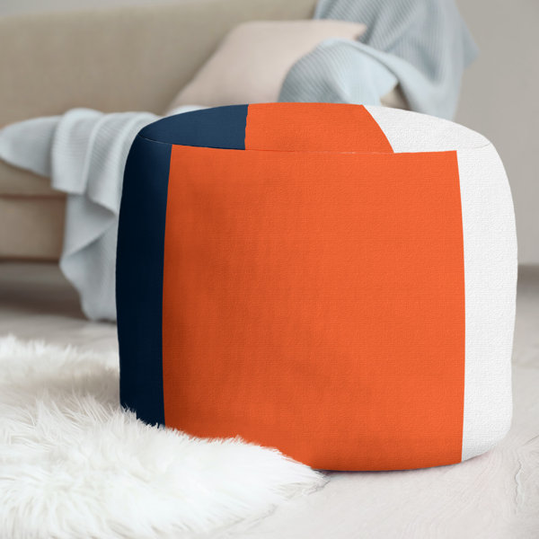 East Urban Home Tennessee Football Upholstered Ottoman | Wayfair