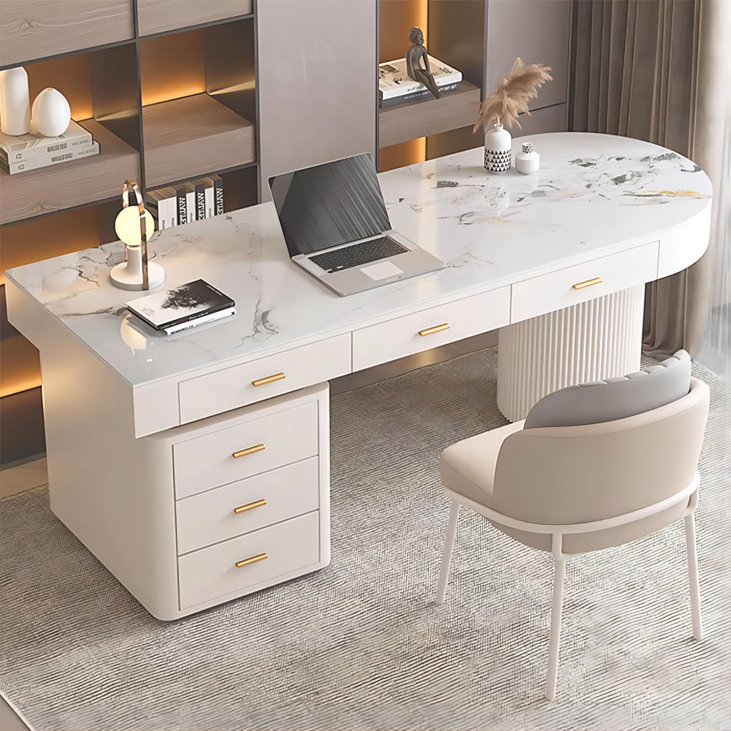 Orren Ellis Mistina 2 Desk And Chair Set Office Set | Wayfair