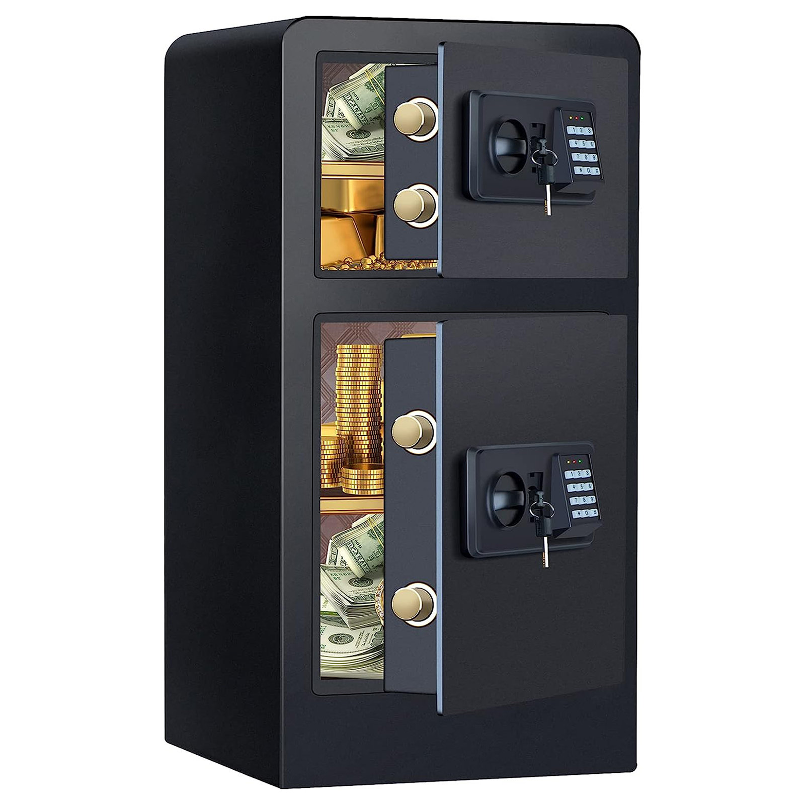 NEENCA 2-in-1 Ultra-Large Waterproof and Fireproof Safe Box with Lock ...