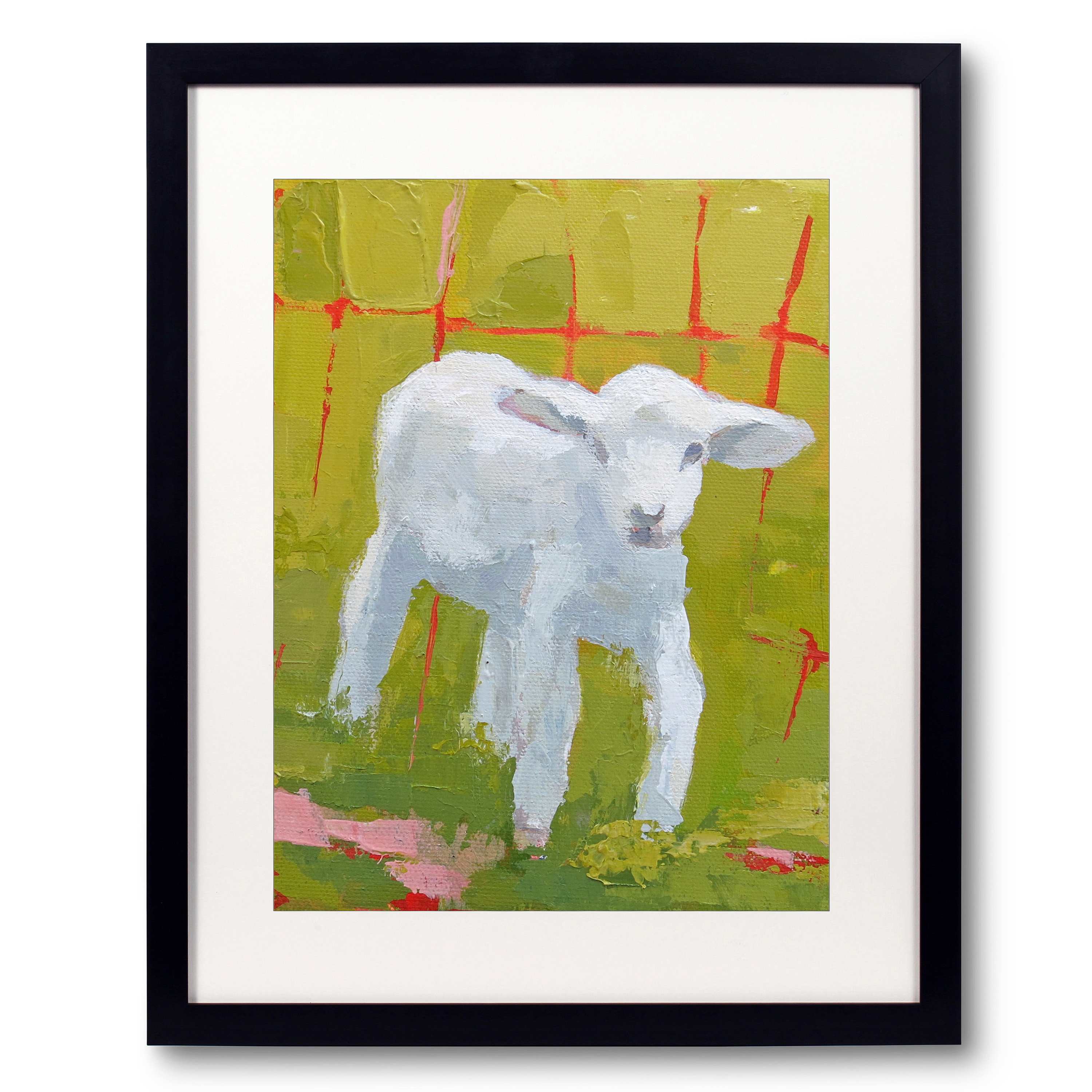 Made & Curated Baby Lamb by Phyllis Adams - Painting | Wayfair