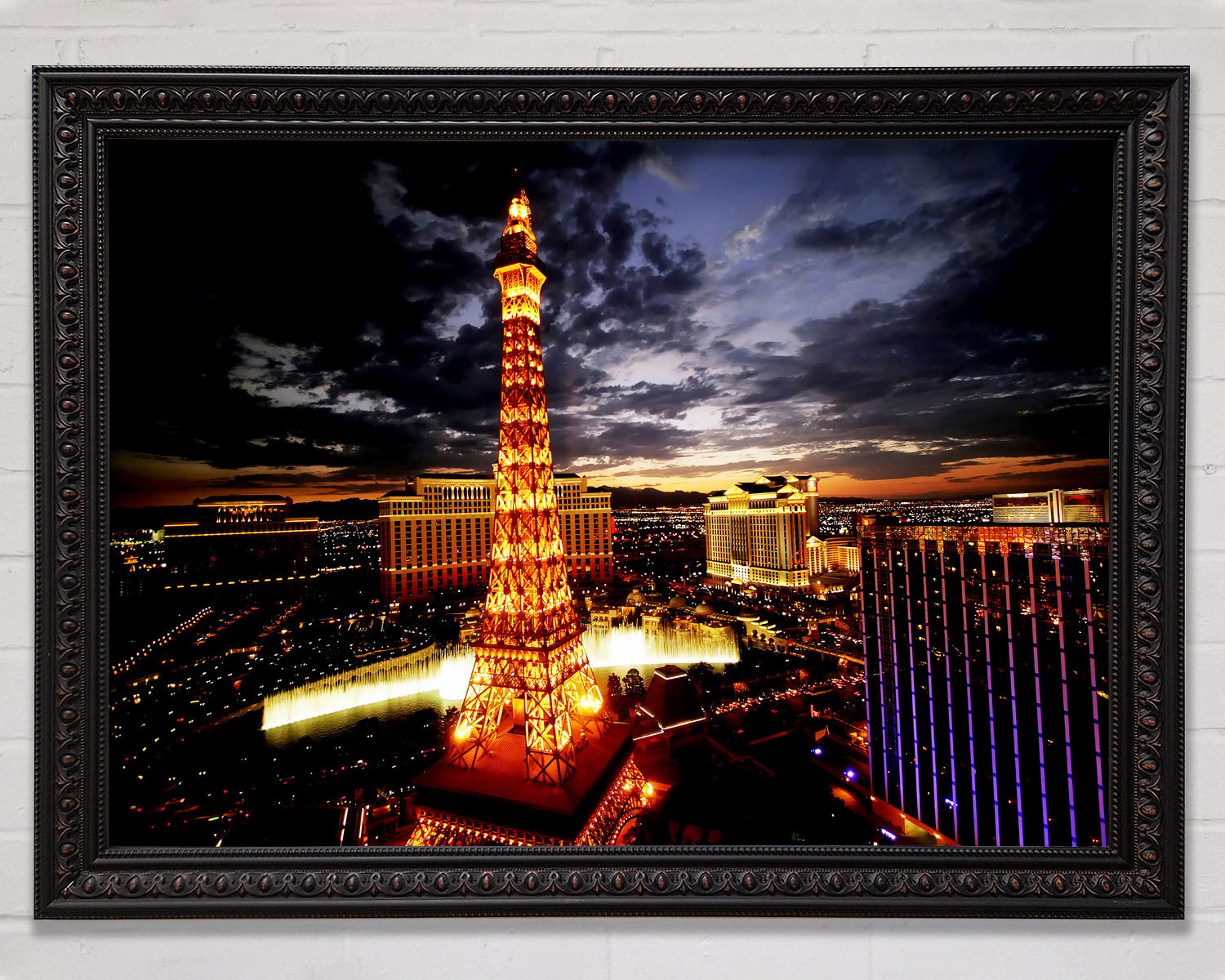 Bright Star Paris Eiffel Tower Silveren Night Glow - Picture Frame ...