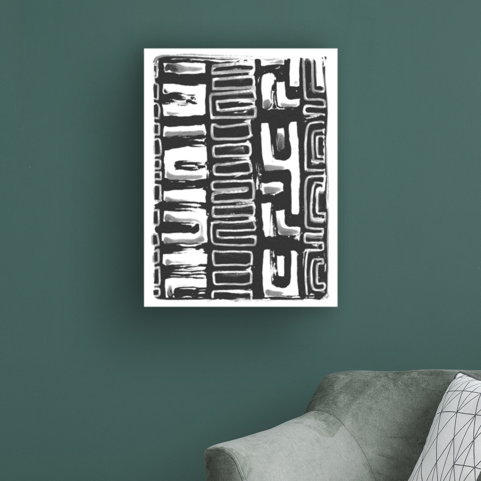 Dakota Fields Stellar Design Studio 'African Textile Woodcut I' Canvas ...