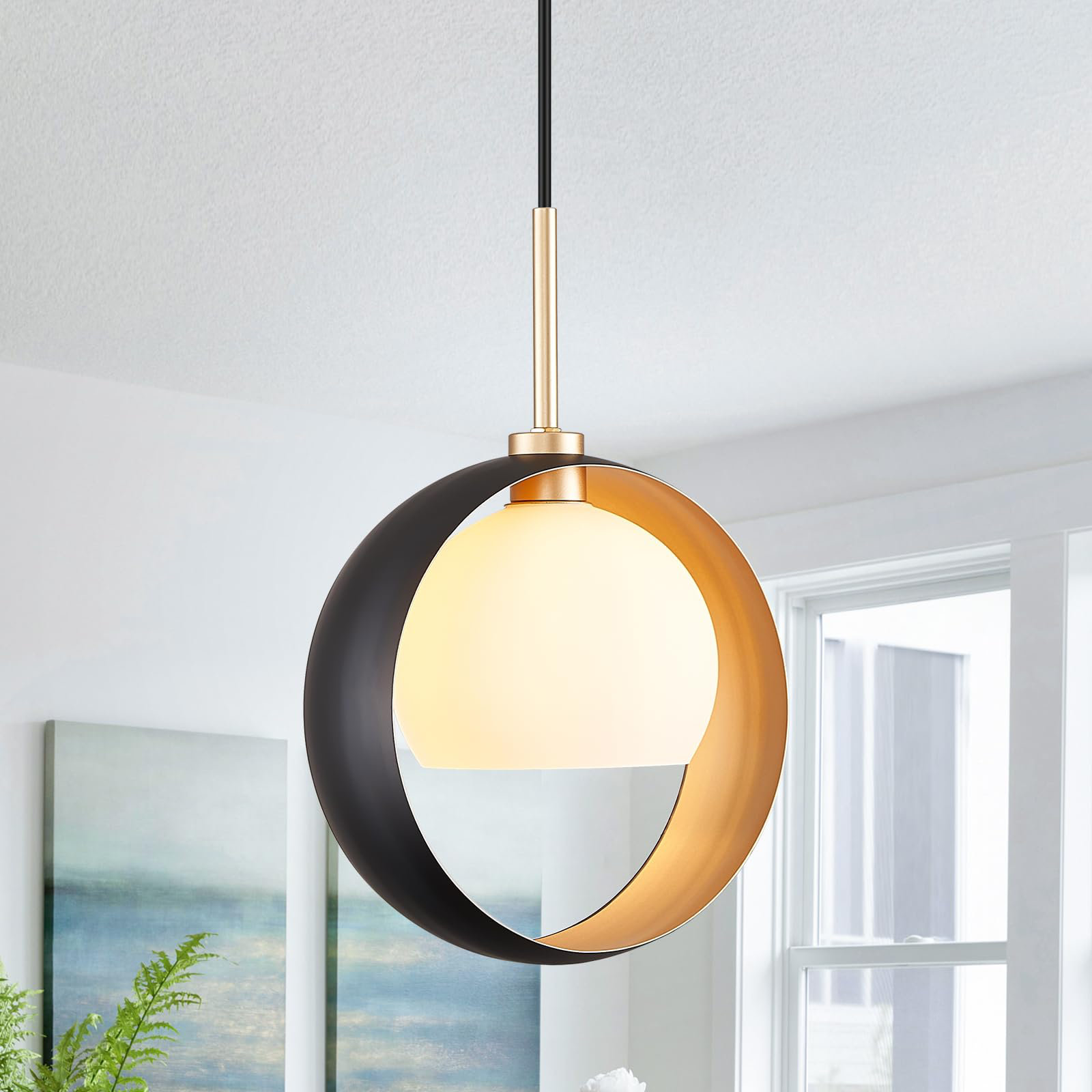Mercer41 Modern Mini Kitchen Island Glass Ball Lighting Fixture ...