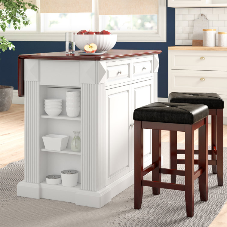 Three Posts™ Diamondback Wood Kitchen Island & Reviews | Wayfair