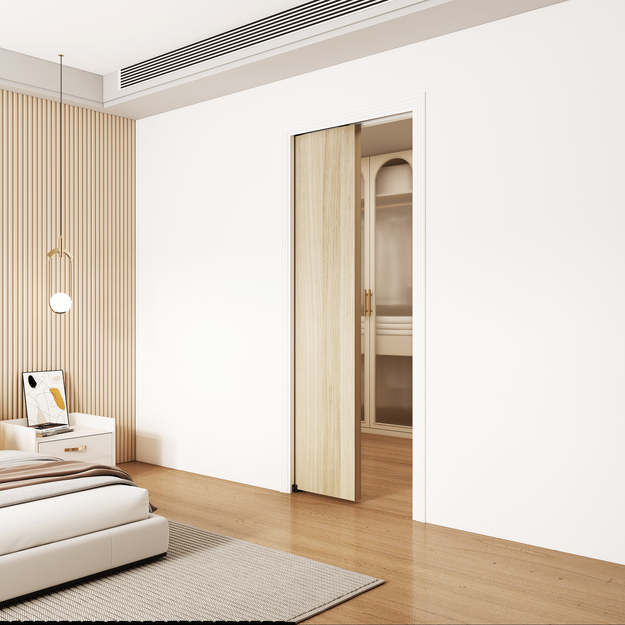 JUBEST Sliding Pocket Door Track Kit, Spliced Aluminum Pocket Door ...