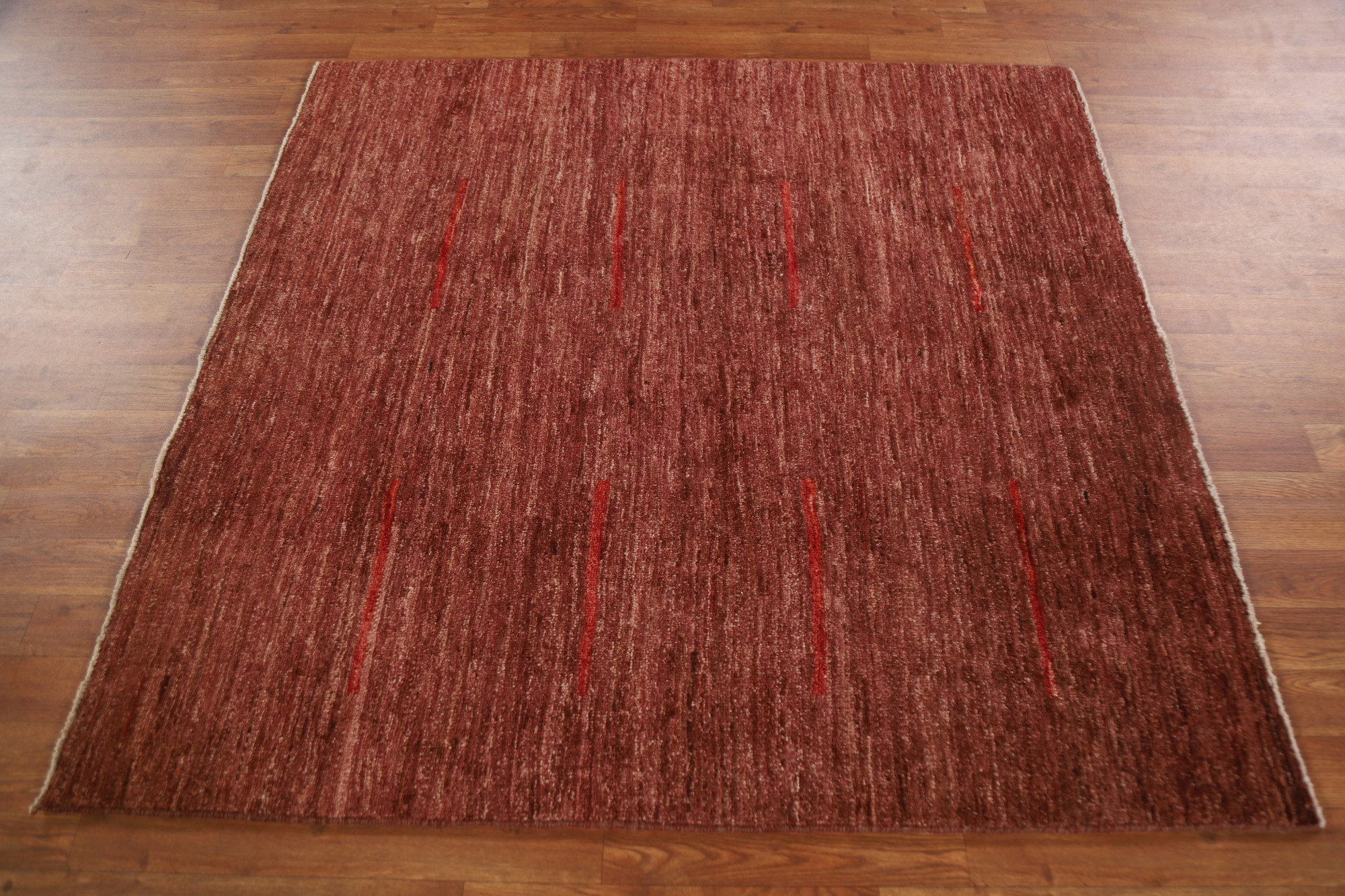 Hokku Designs Copper Gabbeh Square Area Rug 5x5 | Wayfair