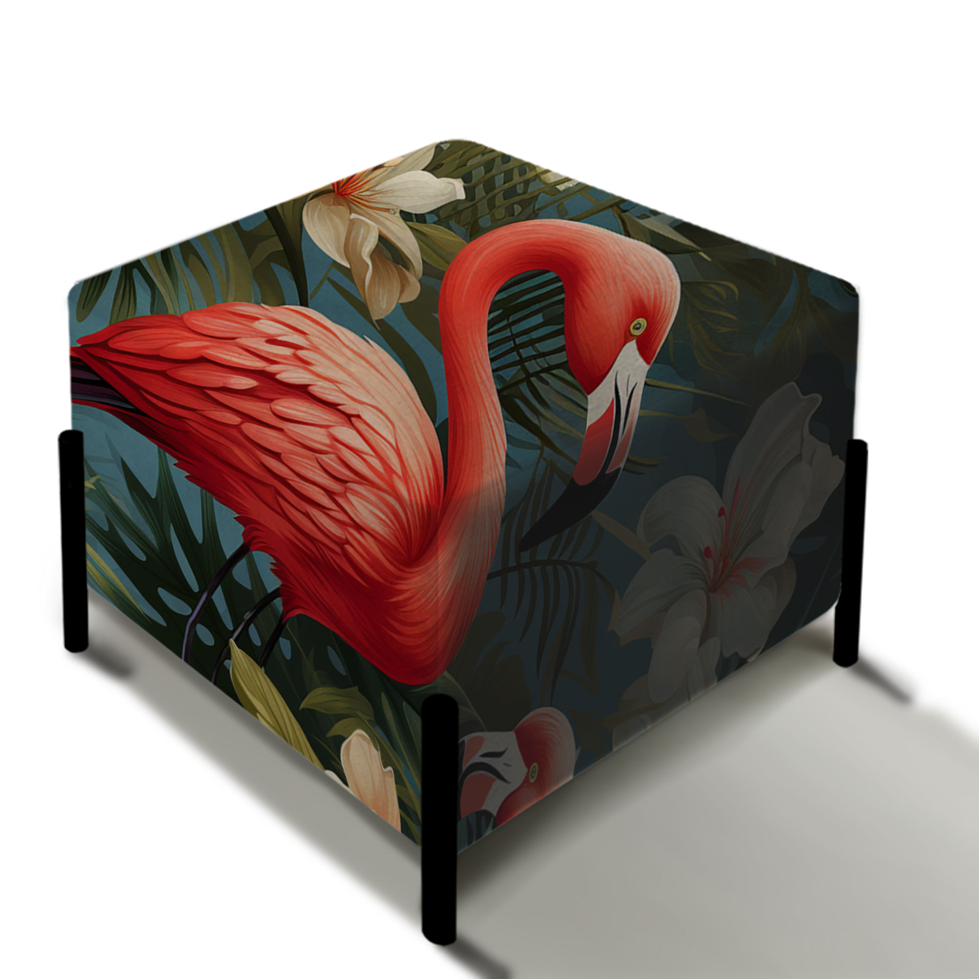 Design Art Flamingo Botanical Bliss Tropical Animal Pattern - Animal ...