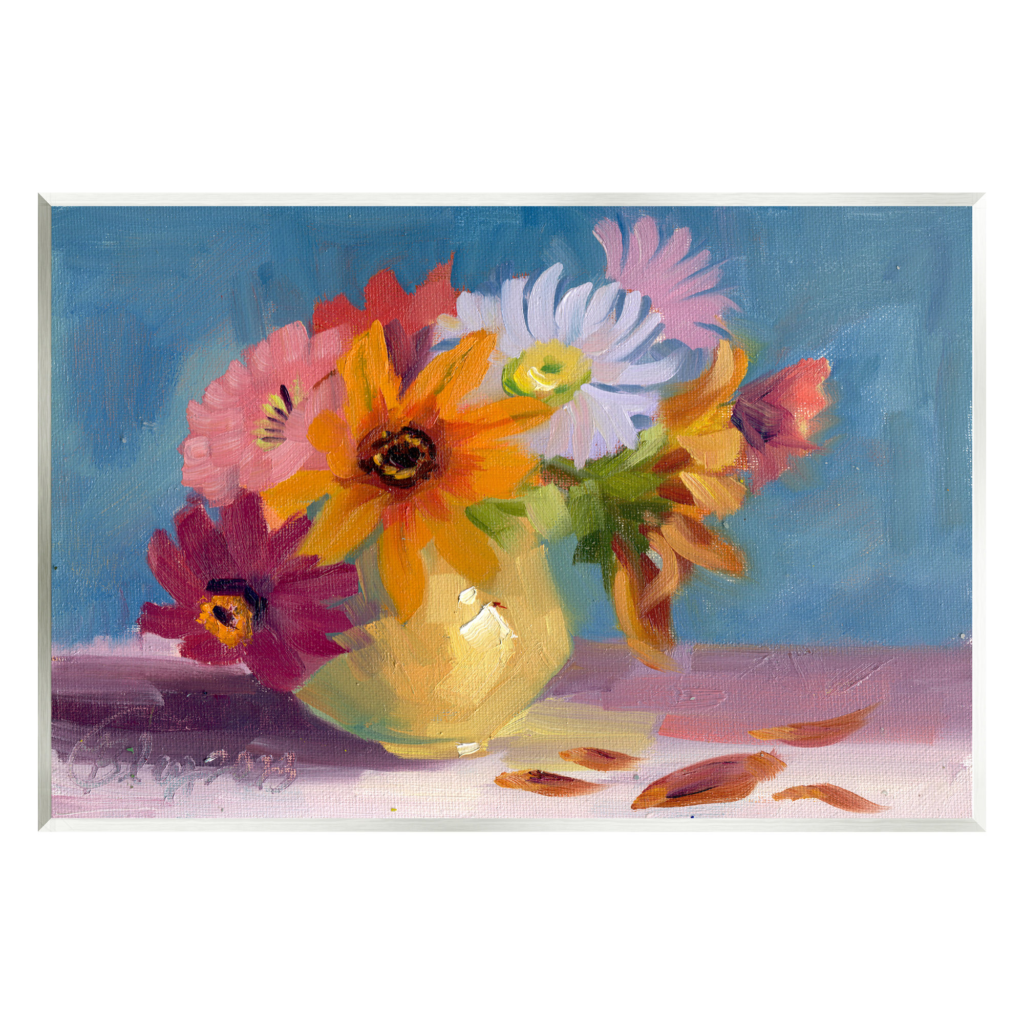 Stupell Industries Bb-172-Wood " Vivid Mums Painting " by Bley Hack ...