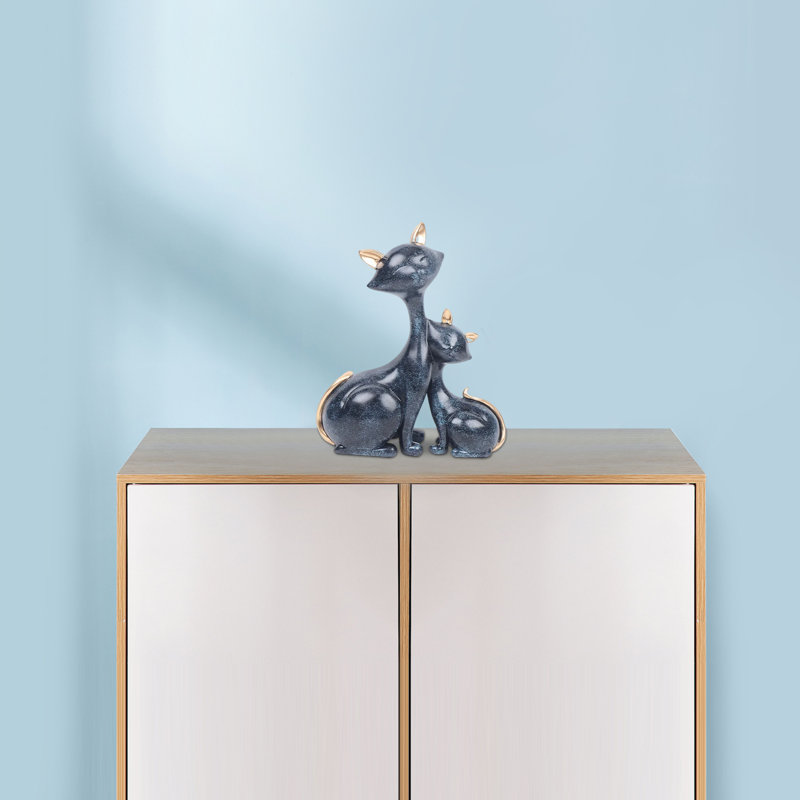 Red Barrel Studio® Decorative Animals Statue Cat Figurine & Reviews ...