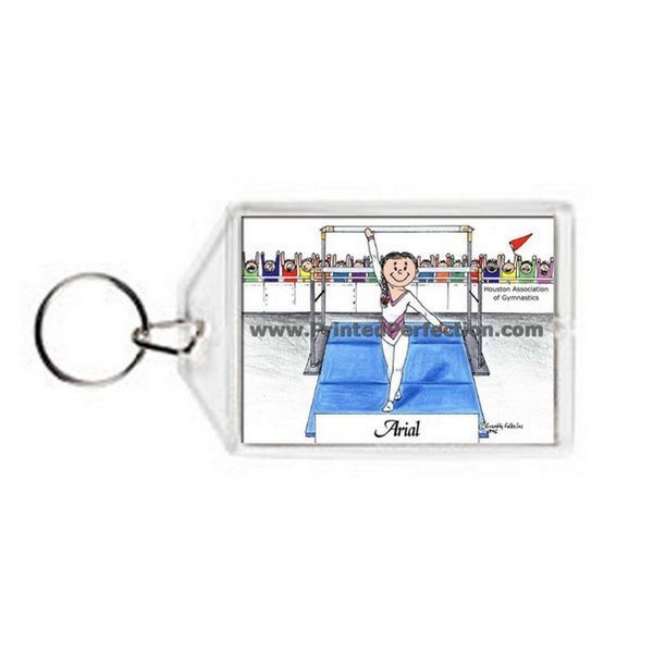 Printed Perfection Personalized Gymnastics - Female Acrylic Key Chain ...