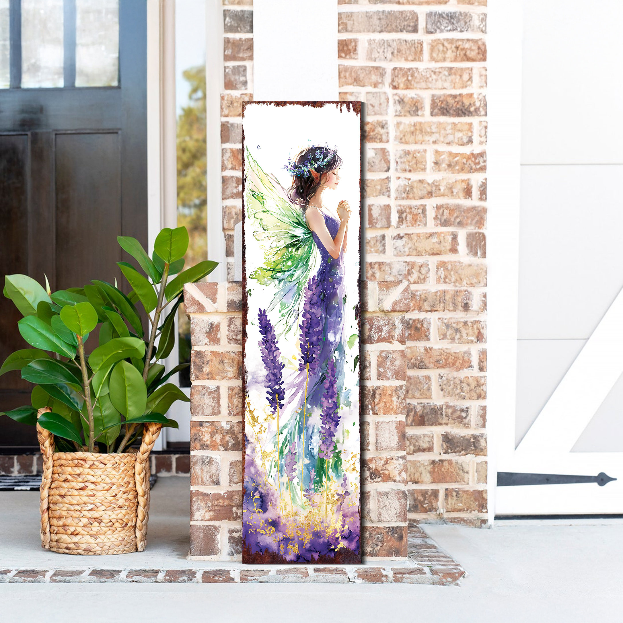 Trinx Spring Fairy Lavender Decor Porch Sign | Entryway Decor | UV ...