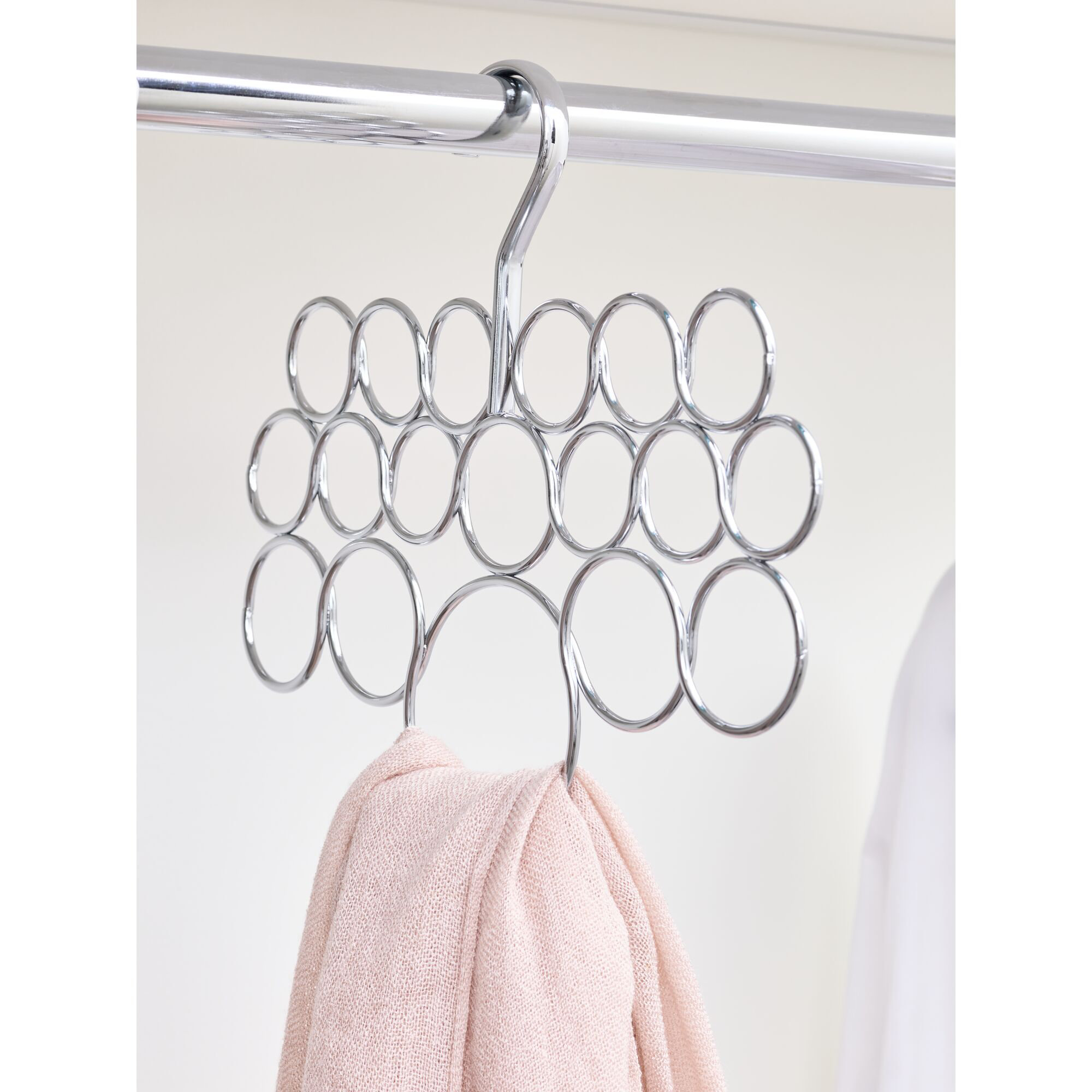 iDesign Hanging Scarf Organizer for Closet - Set of 2 - Chrome | Wayfair