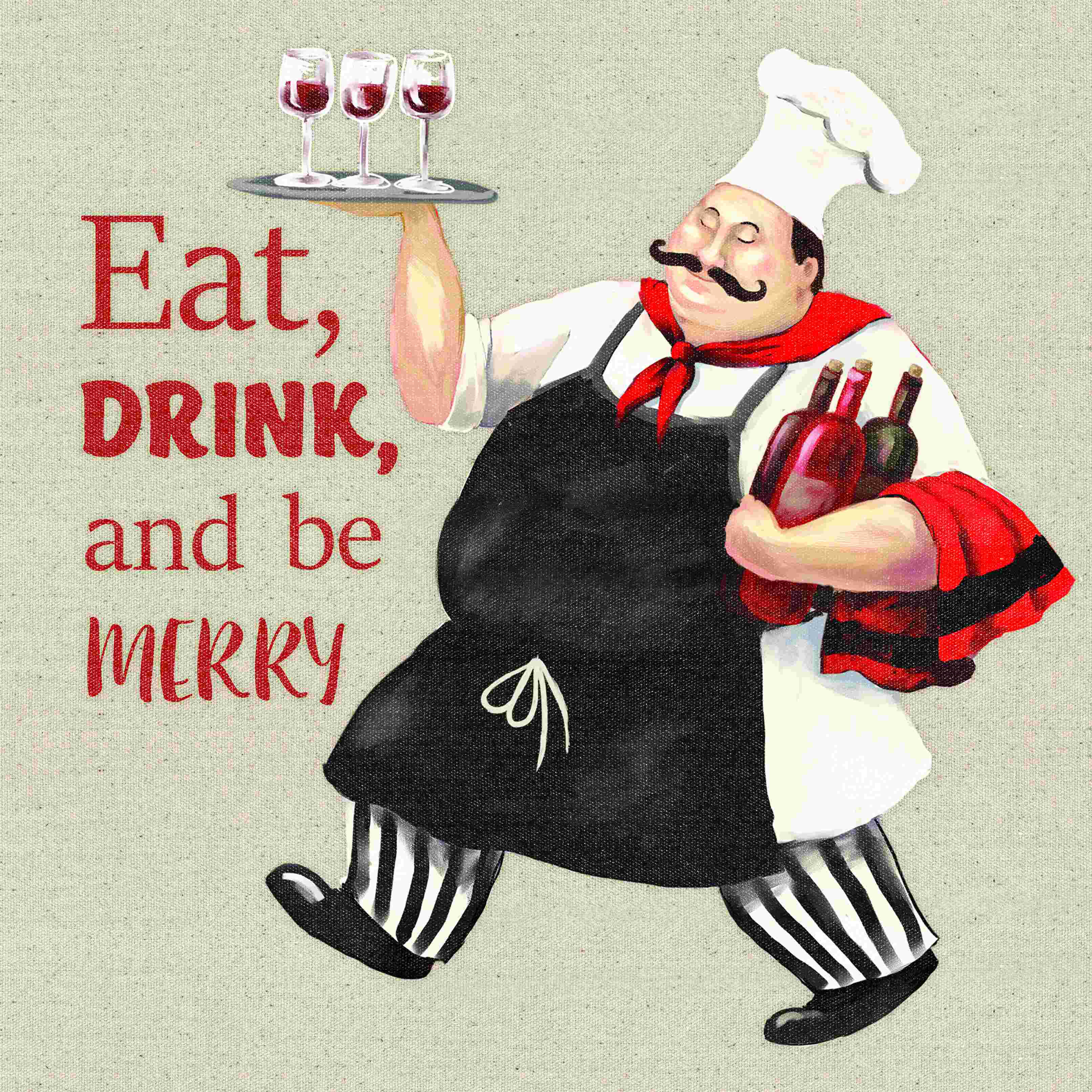 Fleur De Lis Living Merry Chef Wine Text - Wayfair Canada