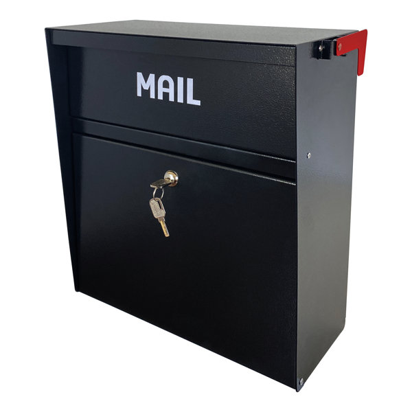Plugsharge Rainproof Wall Mount Mailbox With Outgoing Mail Flag And ...
