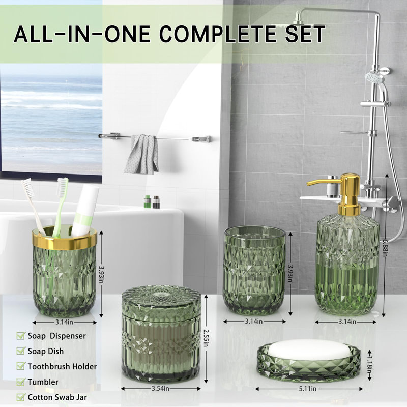 Mercer41 Domonick Bathroom Accessory Set | Wayfair