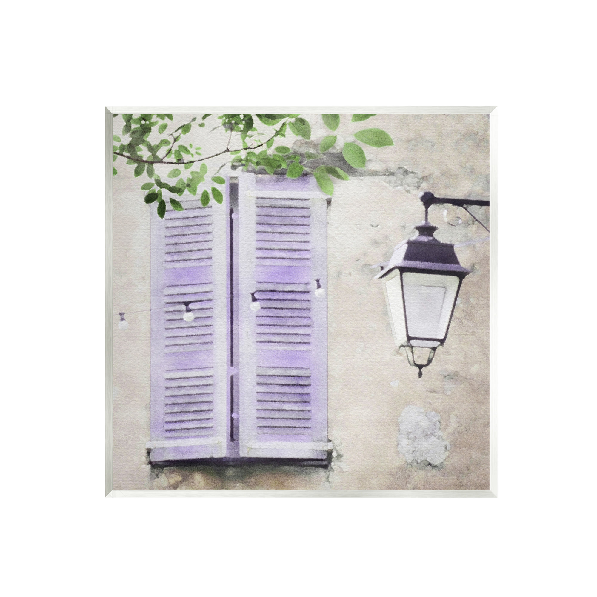 Stupell Industries Purple Shutters Scenery On Wood by LSR Design Studio ...