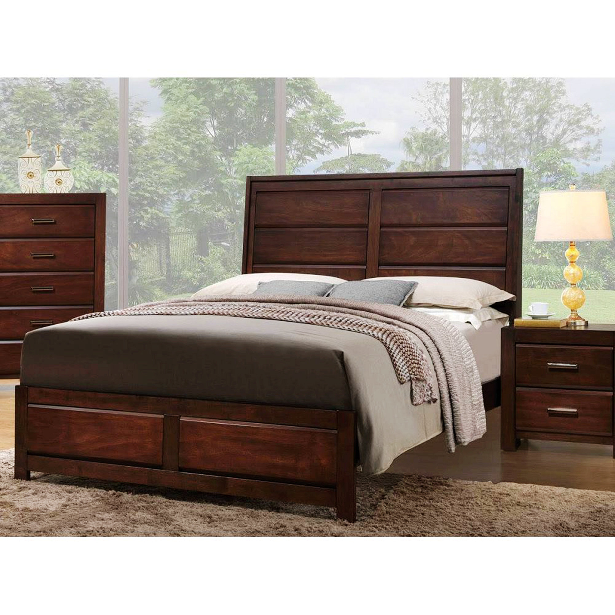 Loon Peak® Sturdy Construction Platform Bed with Headboard ,No Box ...