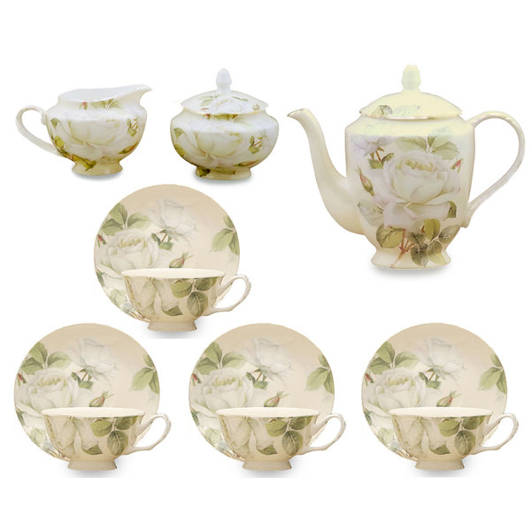 Grace's Tea Ware 11 Piece Bone China Iceberg Tea Set & Reviews | Wayfair