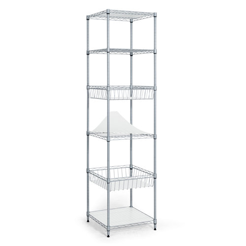 Rebrilliant CAPHAUS Nereida NSF Adjustable Height 6 Tier Wire Shelving ...