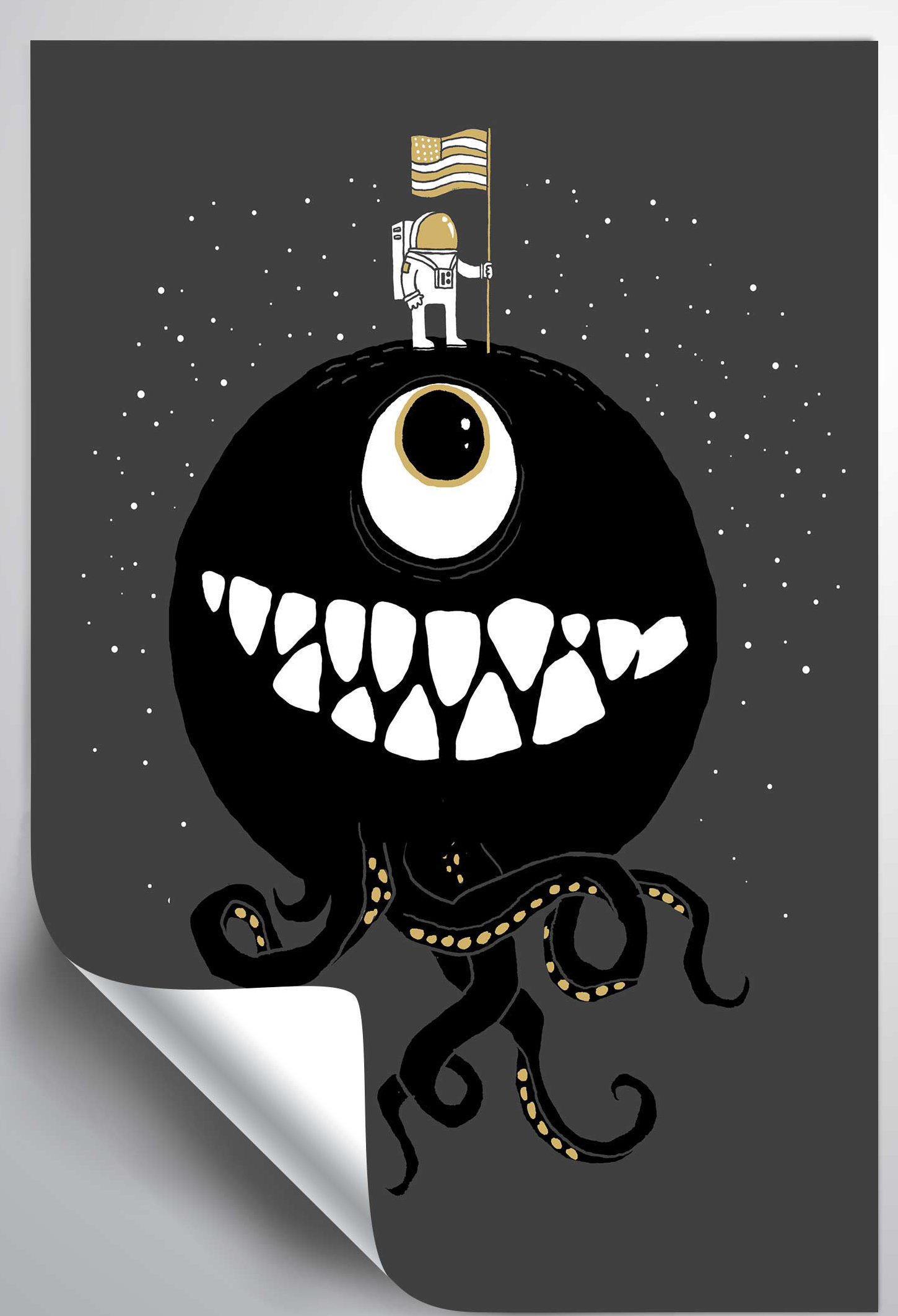 Zoomie Kids Swink Space Oddity Removable Wall Mural | Wayfair