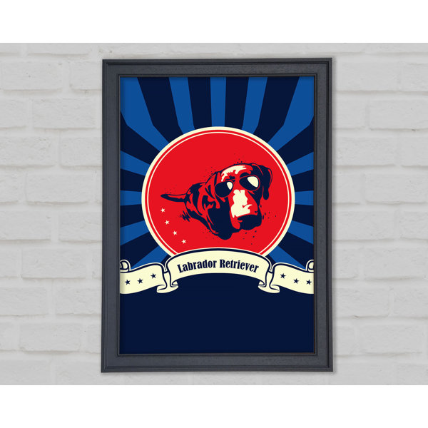Happy Larry Labrador Retriever - Single Picture Frame Art Prints ...