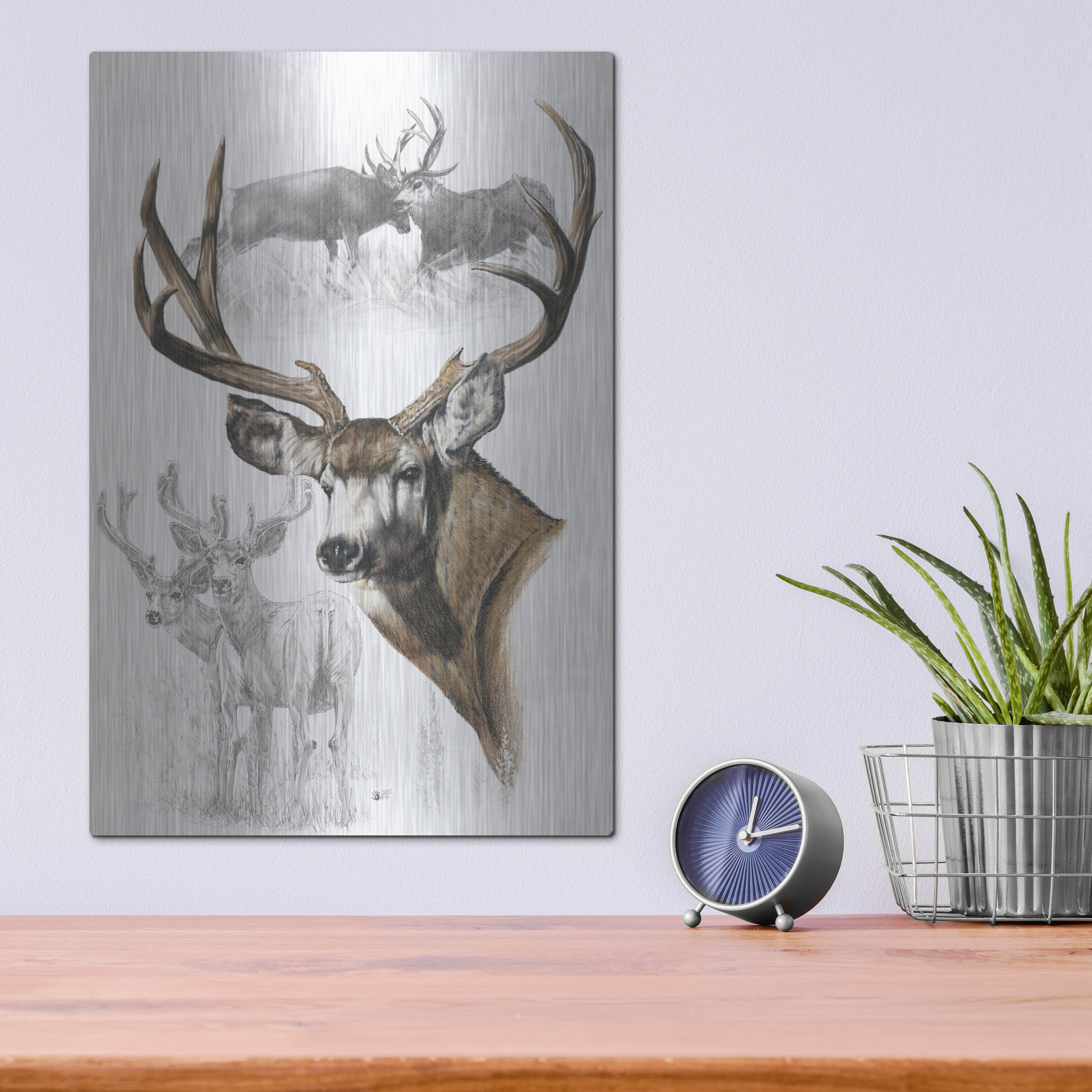 Millwood Pines " Mule Deer " by Barbara Keith on Metal | Wayfair