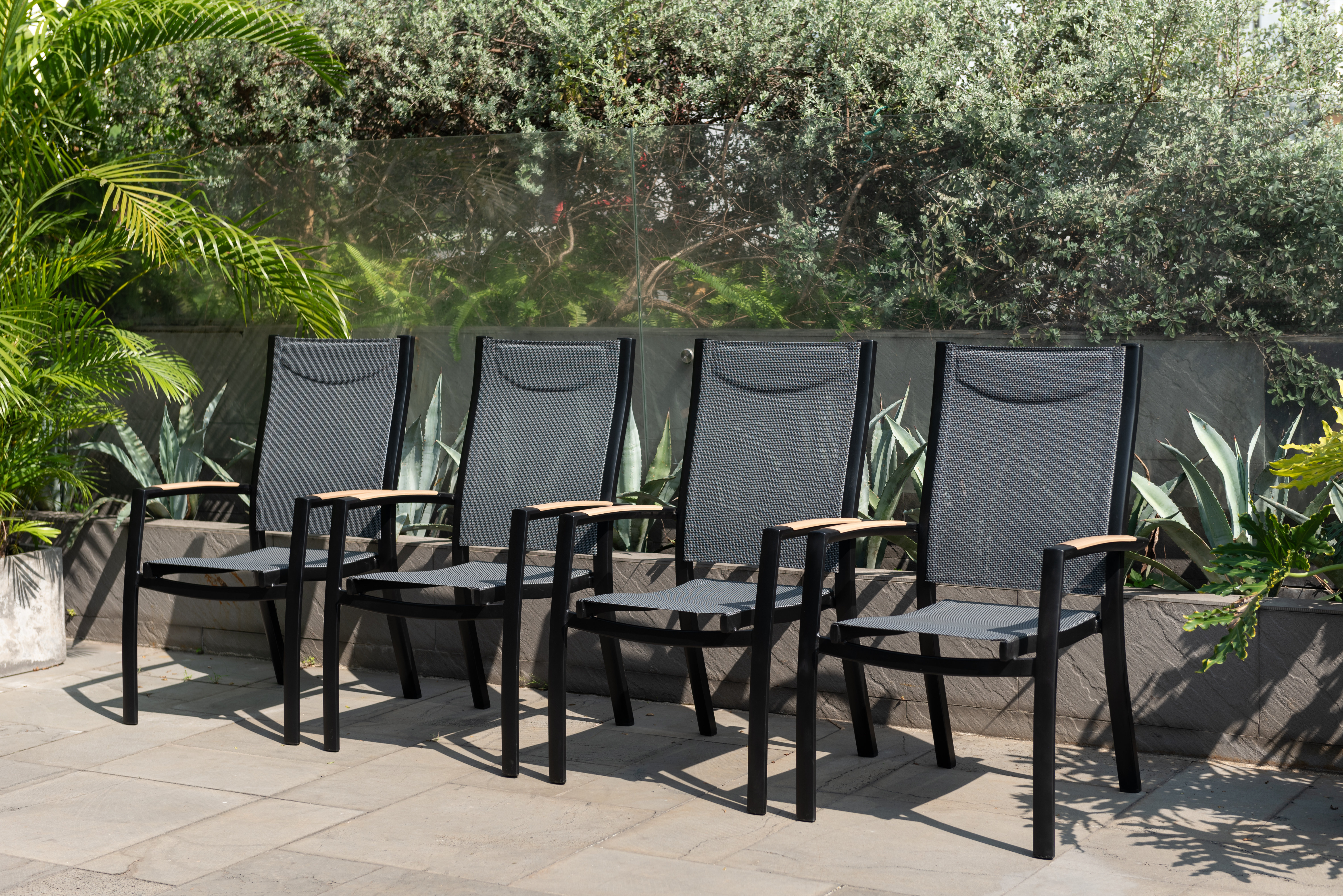 Wade Logan Briceton Powder Coated Aluminum Outdoor Stackable Dining ...