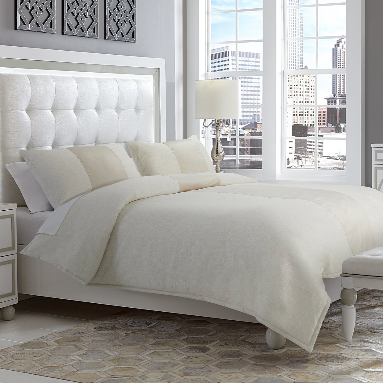 Michael Amini Baldwin Polyester Comforter Set | Wayfair