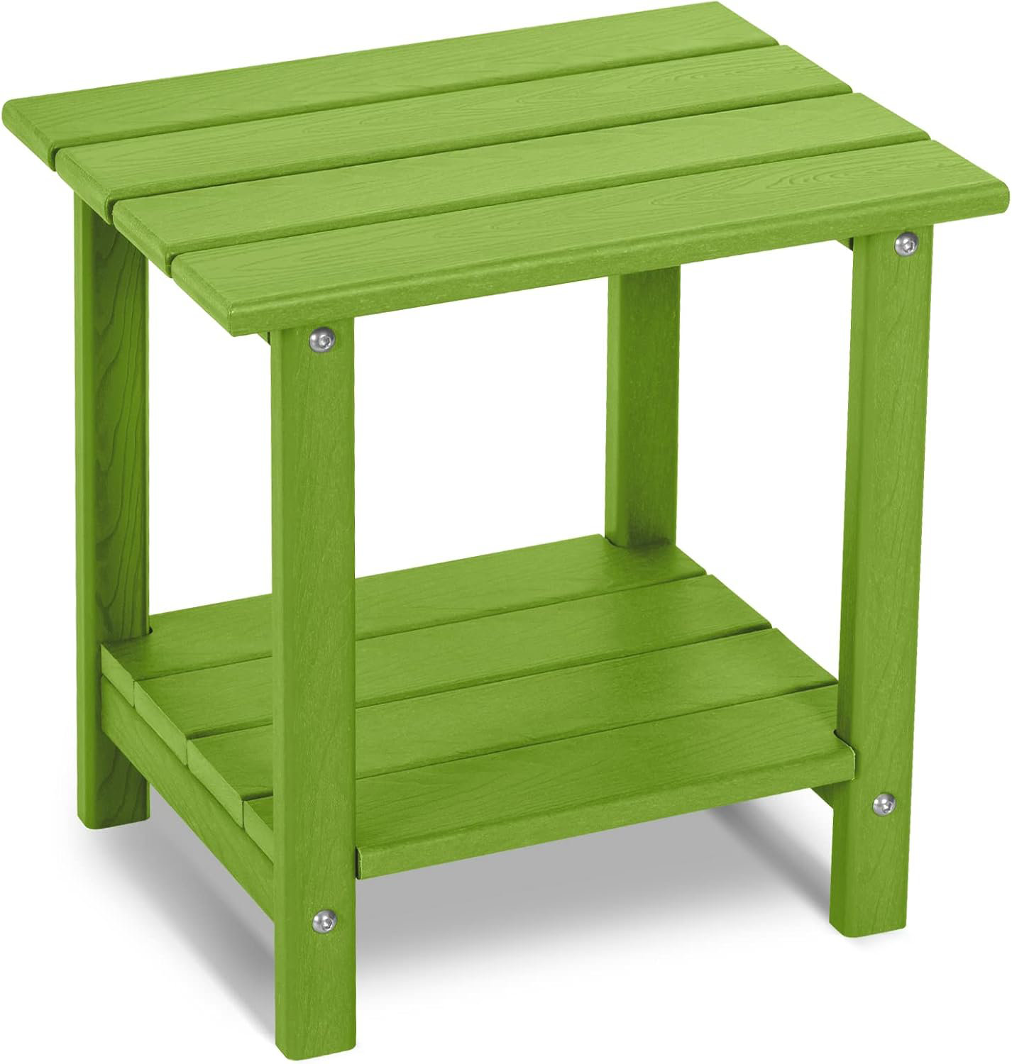 Ebern Designs Outdoor Adirondack Table, 2 -tier Patio Weather Resistant ...