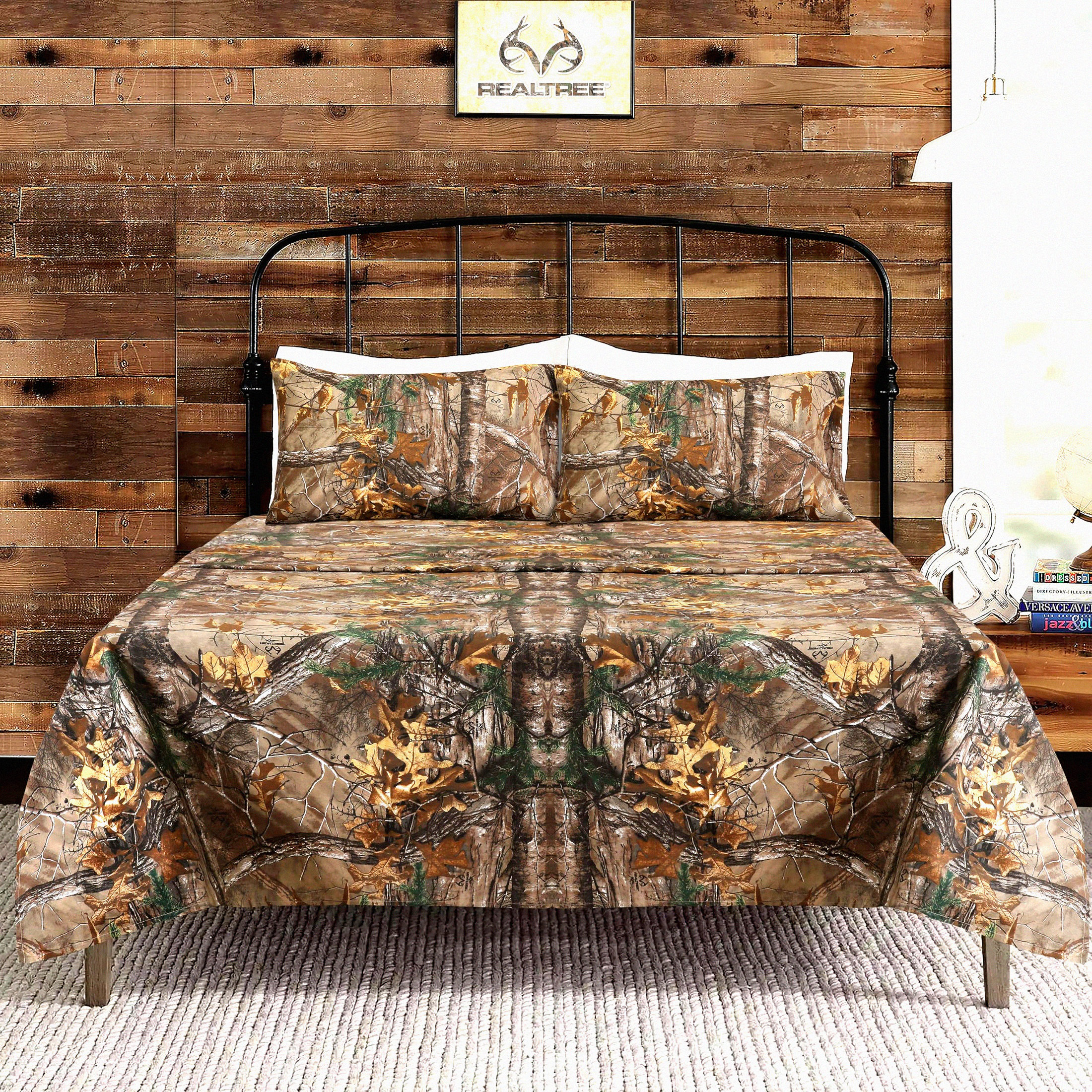 BRBCA CamoComfort Percale Sheet Set - Realtree Xtra Camo Bedding, Super ...