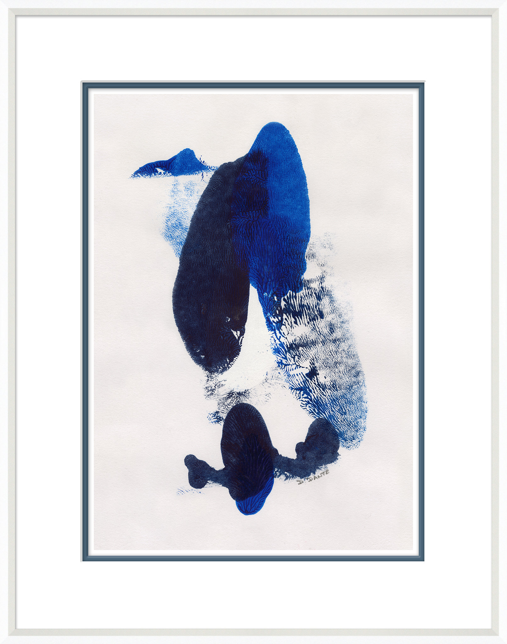 Soicher Marin 'Abstracts in Blue' - Picture Frame Painting on Paper ...