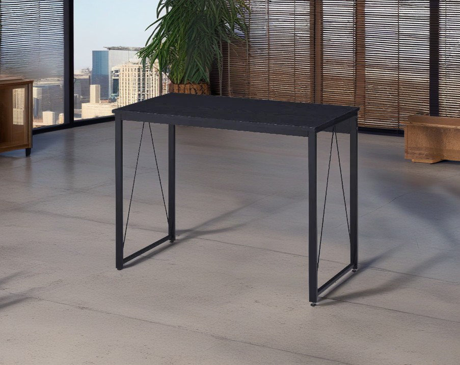 Ebern Designs 35-Inch Black Desk: Compact Multi-Use Workstation | Wayfair