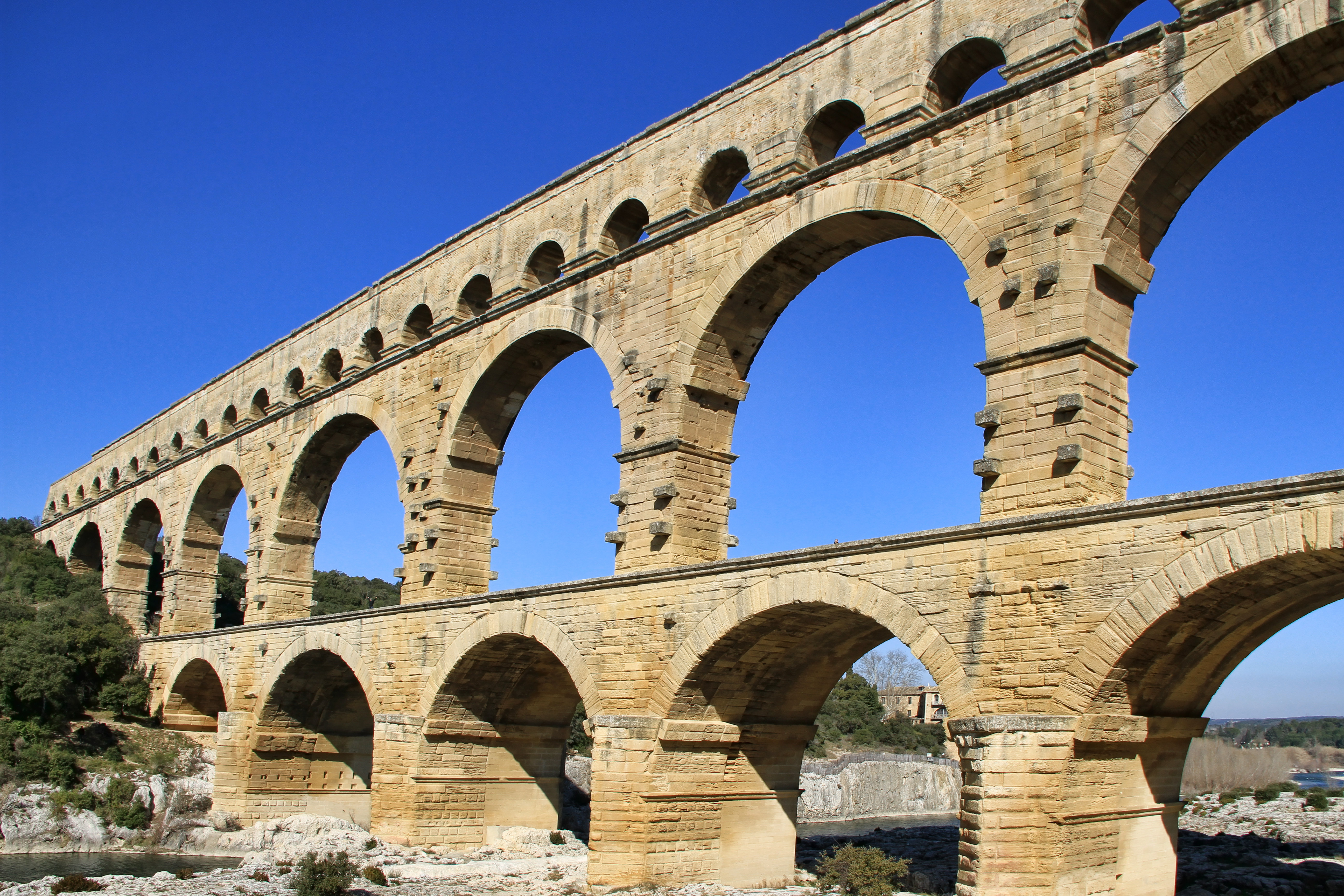 Hokku Designs Christey Pont Du Gard France On Canvas by Bunyos ...