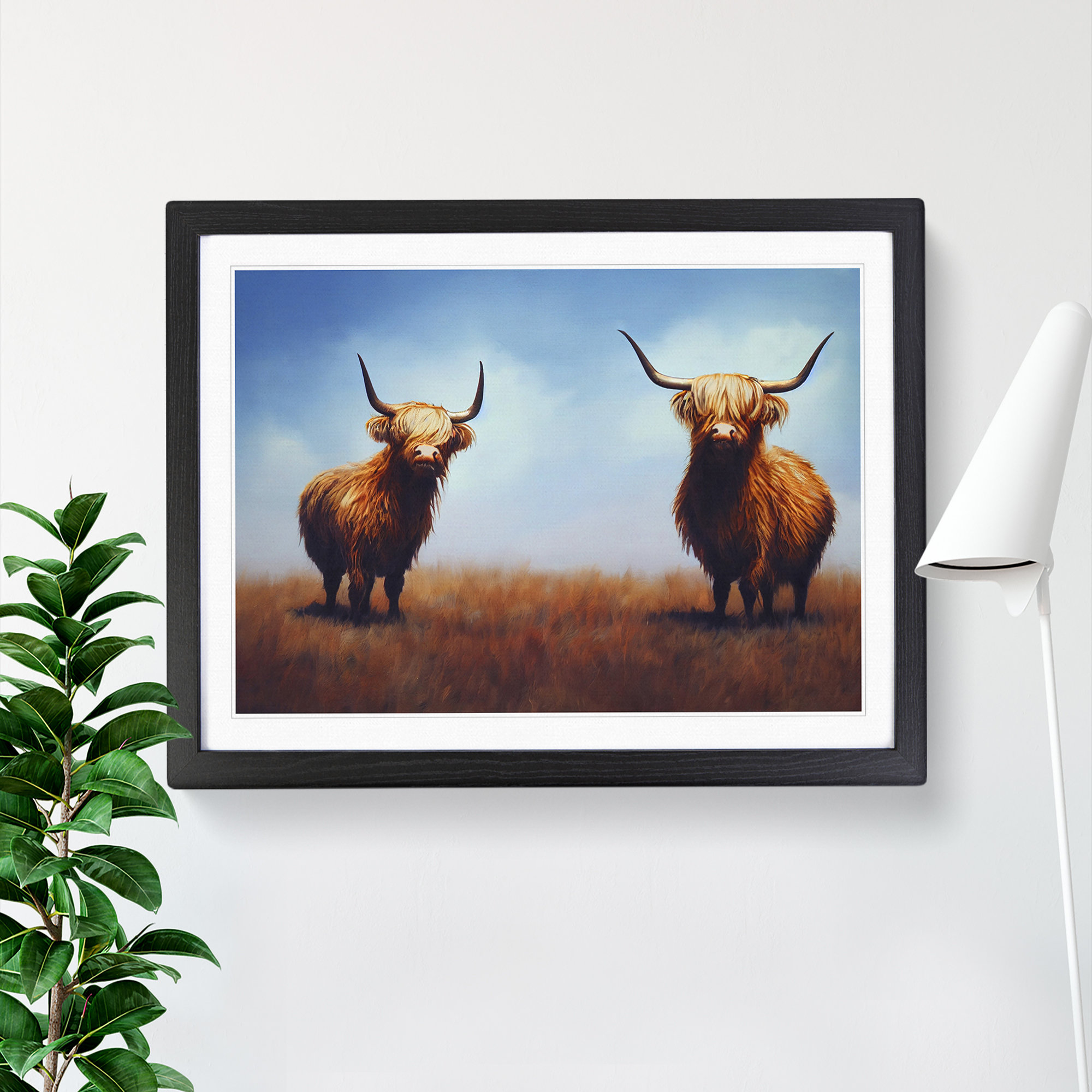 Natur Pur Two Highland Cows Vol.3 - Picture Frame Graphic Art | Wayfair ...