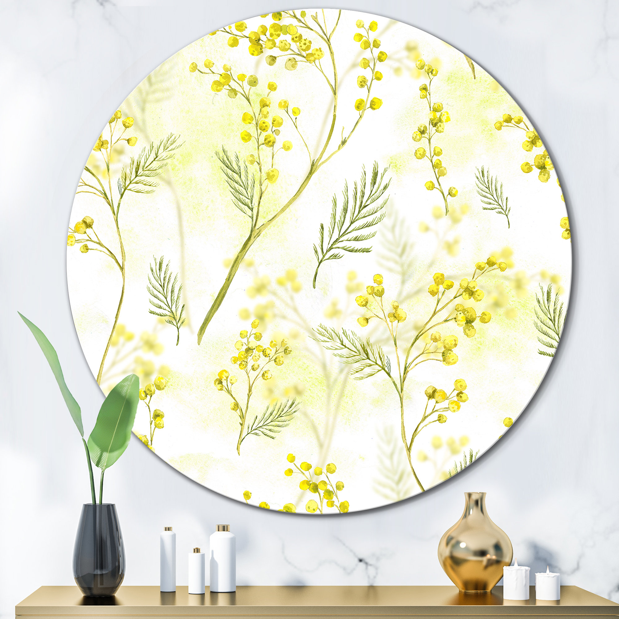 Red Barrel Studio® Yellow Sprigs Of Mimosa Flowers " Yellow Sprigs Of ...