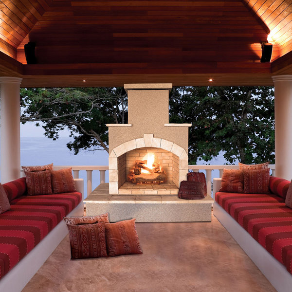 Cal Flame 78" H Propane Outdoor Fireplace | Wayfair