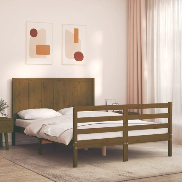 Latitude Run Rueben Small Double (4') Solid Wood Bed | Wayfair.co.uk