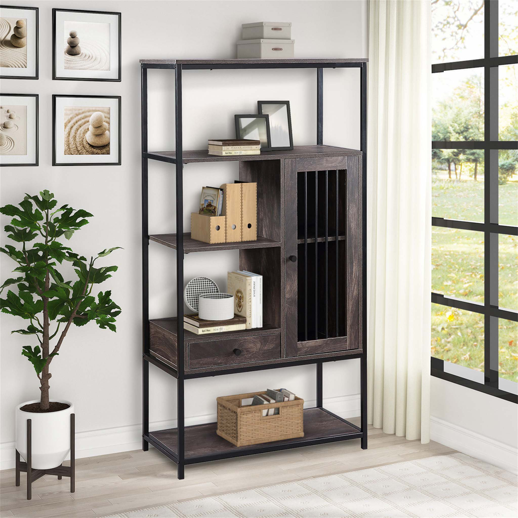 17 Stories Brailen Storage Bookcase | Wayfair