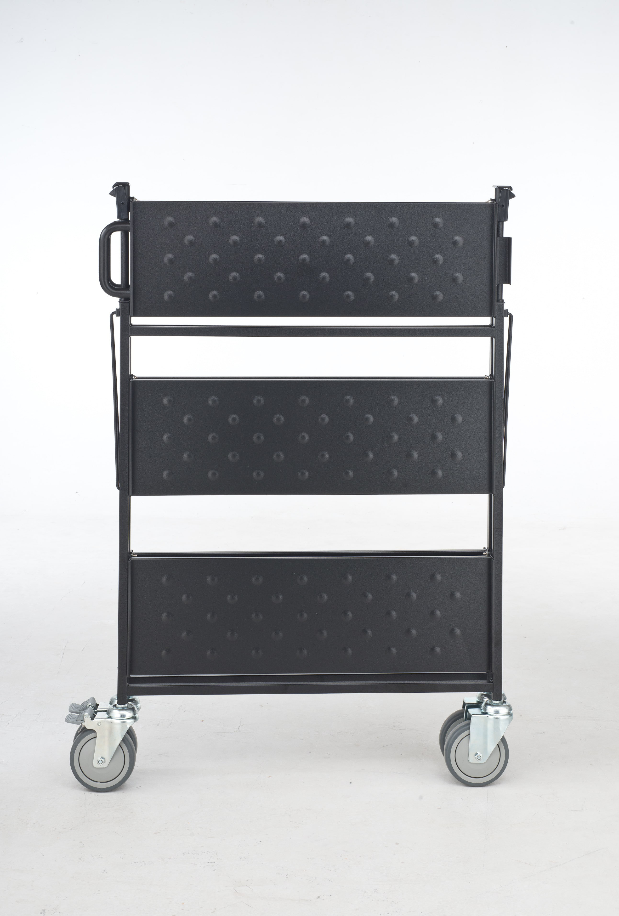 Master Grade 3 Tier Rolling Carts with Wheels, Thick Steel Utility Cart ...