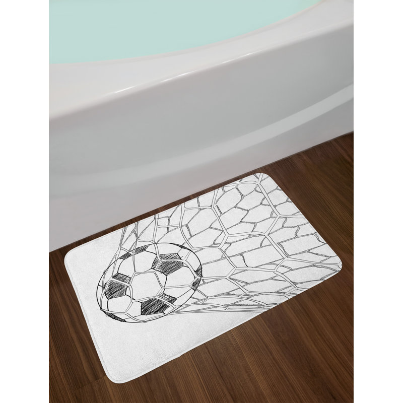 East Urban Home Soccer Soccer Bath Rug | Wayfair