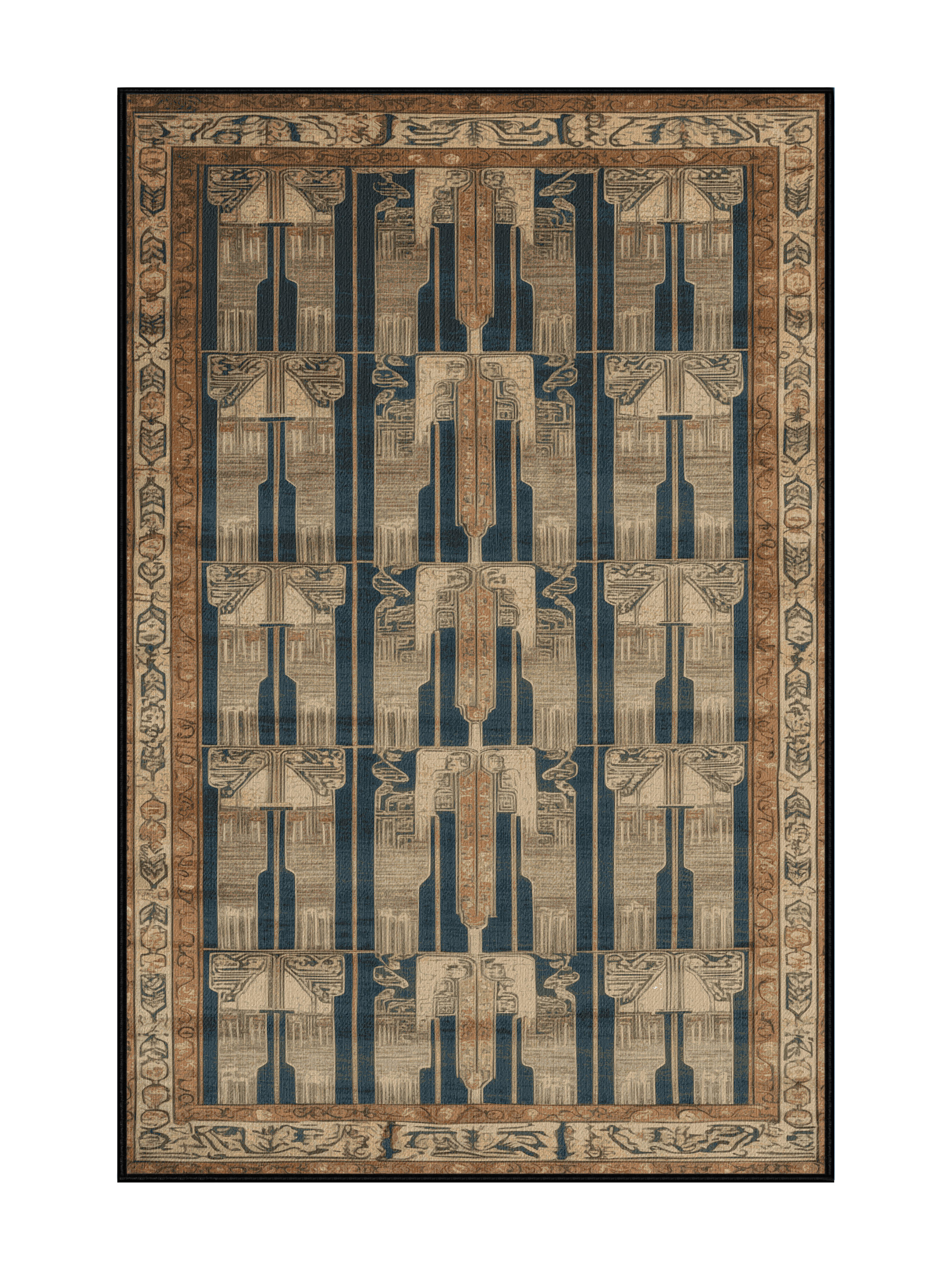Wildon Home® Machine Washable Art Deco Brown Area Rug | Wayfair