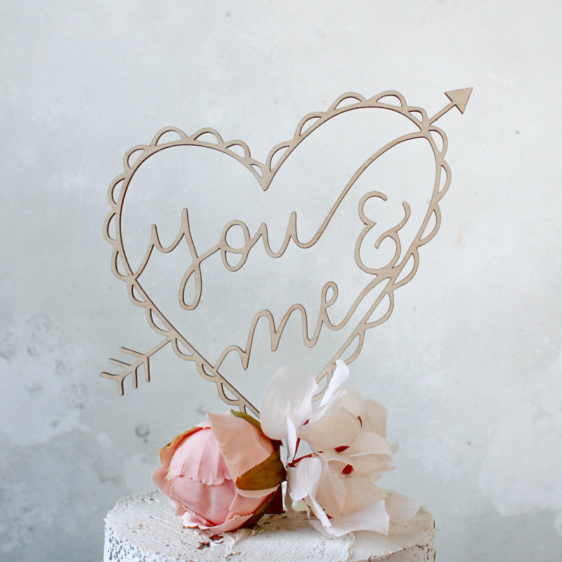 The Party Aisle You and Me Cake Topper | Wayfair.co.uk