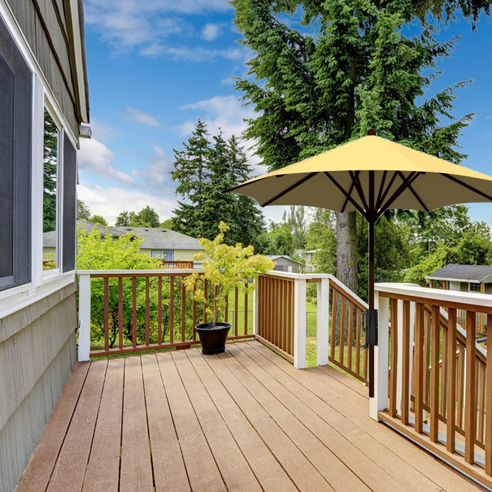 Arlmont & Co. Terrace Parasol Stand, Outdoor Parasol Base, - Wayfair Canada