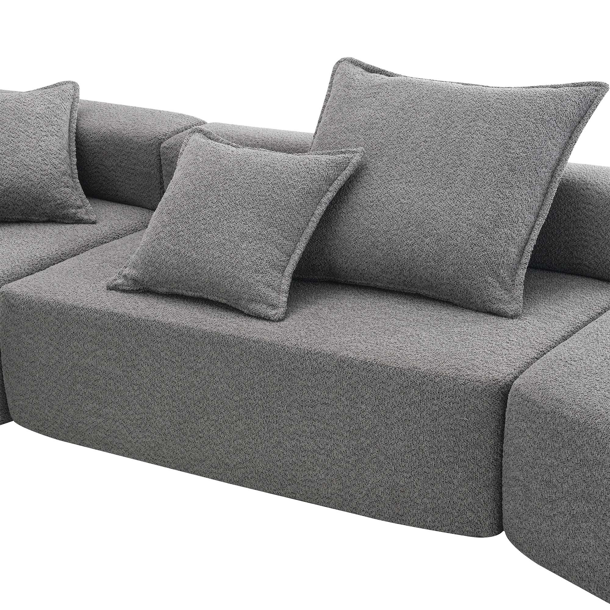 Ivy Bronx Oversized Modular Convertible Sectional Sofa, Luxury Boucle ...