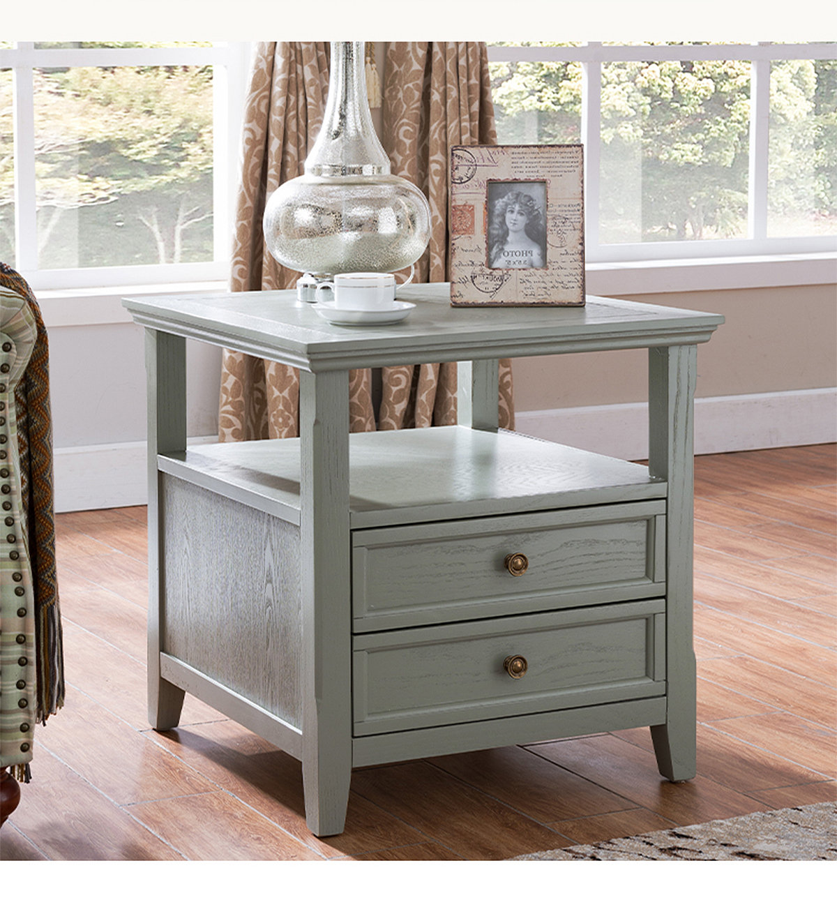 STONE DRAGON TILE ARTS LLC American-Style Bedside Table, Low Cabinet ...