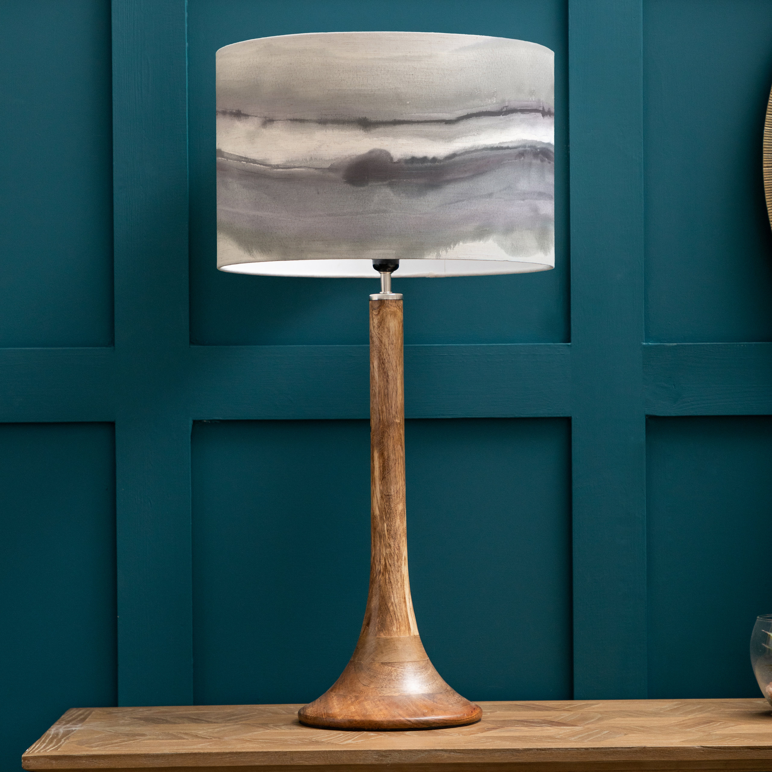 Voyage Maison Kinross Tall Mango Table Lamp & Fjord Eva Natural Shade | Wayfair.co.uk