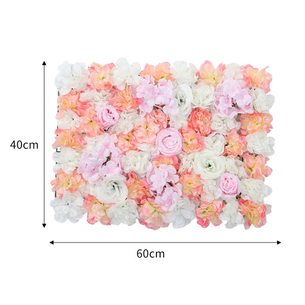 The Seasonal Aisle Artificial Rose Flower Backdrop Wall Panel | Wayfair ...
