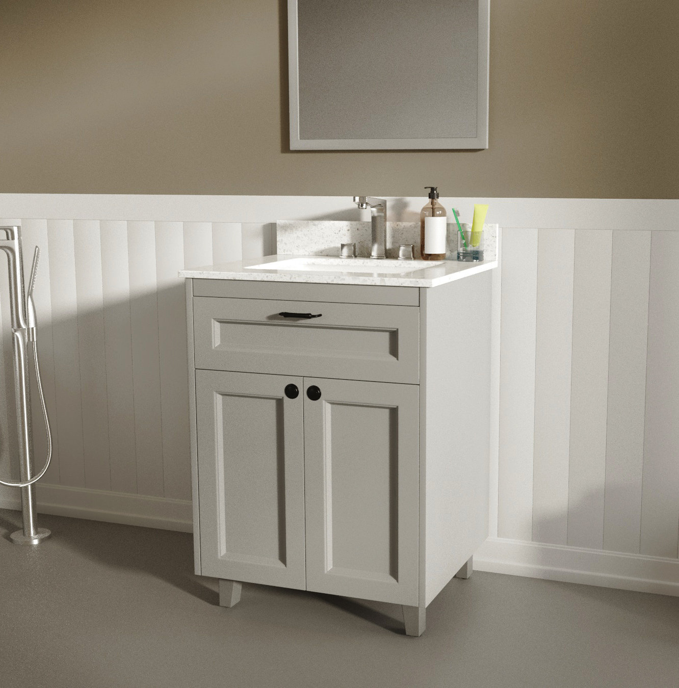 Winston Porter Boxton 30 Single Bathroom Vanity With Genuine Marble