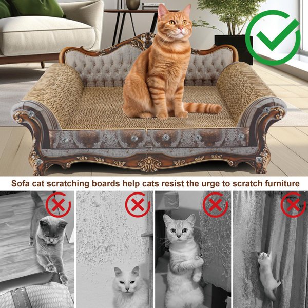 George Oliver Sofa Shaped Cat Scratching Couch,Thick Cat Scratching ...