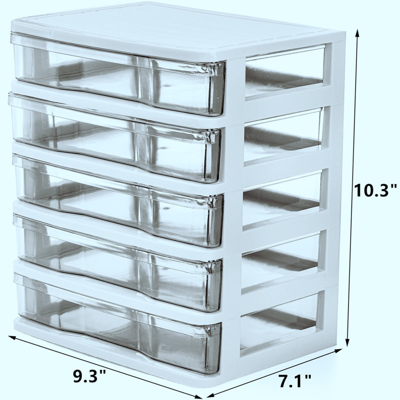 Rebrilliant Plastic Organizer, Storage Bin Container with Drawers for ...